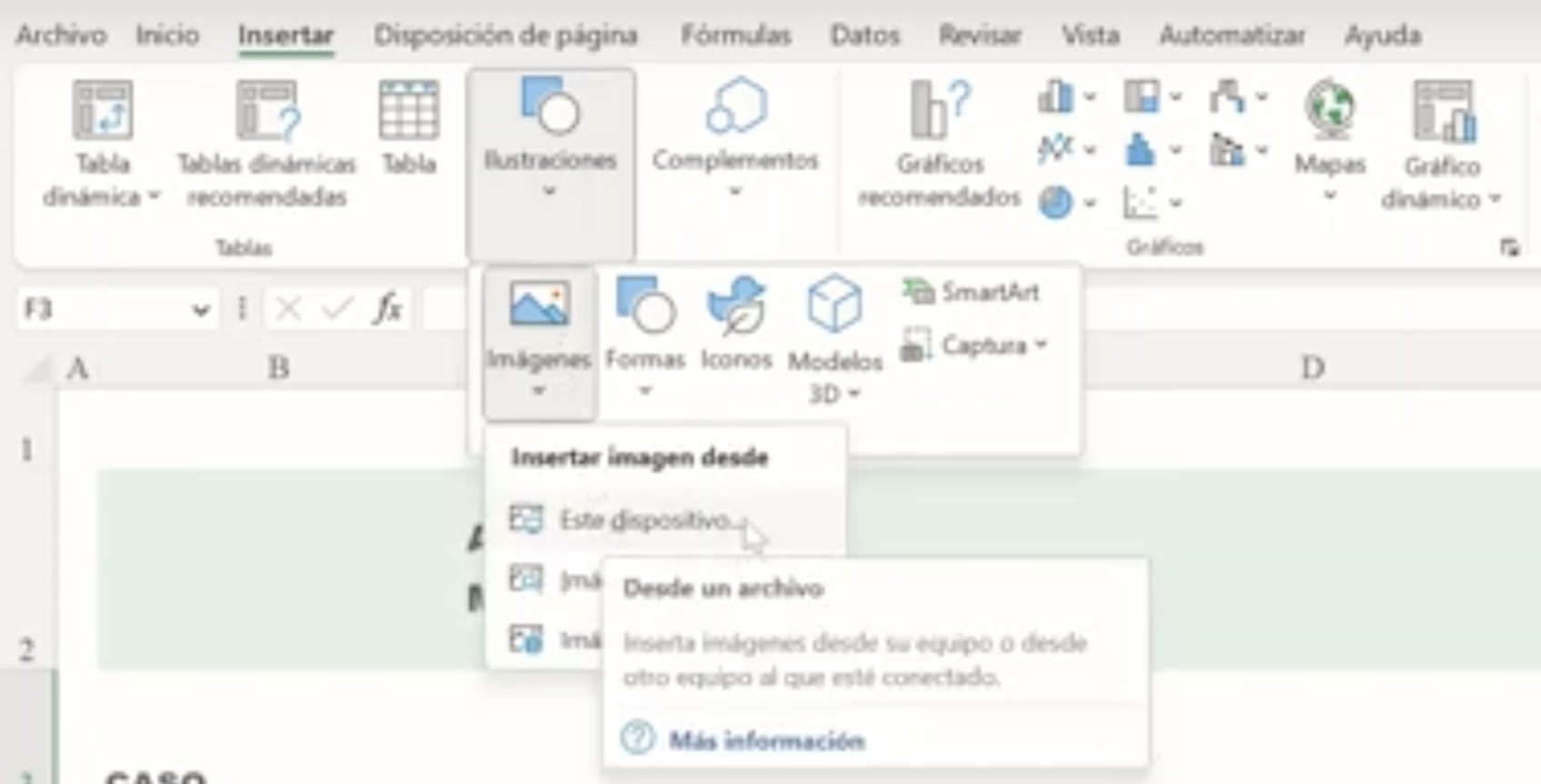 Cómo insertar imagen en Excel